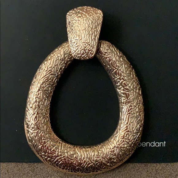 Jewelry | Large Gold Door Knocker Style Pendant | Poshmark